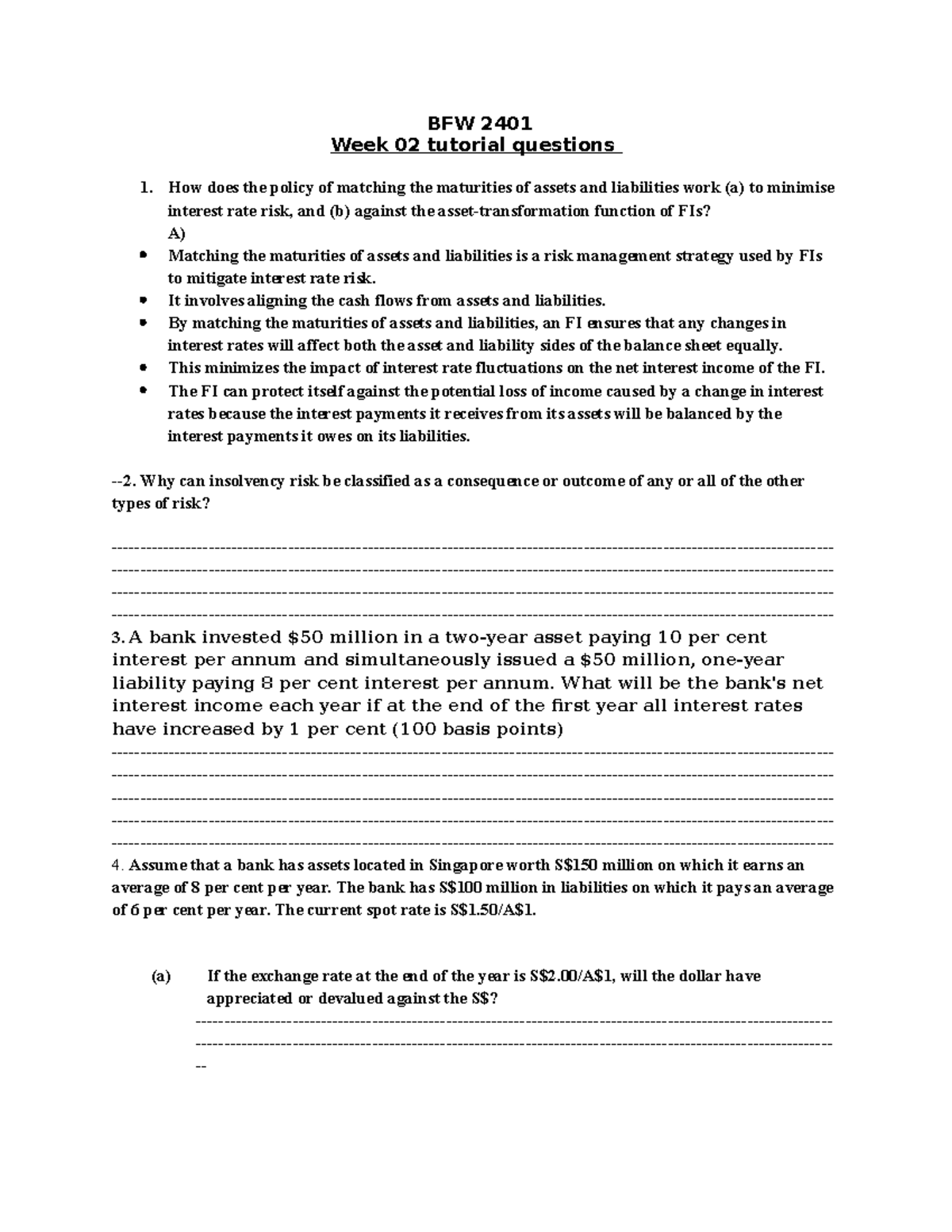 Tutorial 2 Questions Bfw 2401 S2 2022 Bfw 2401 Week 02 Tutorial Questions How Does The Policy