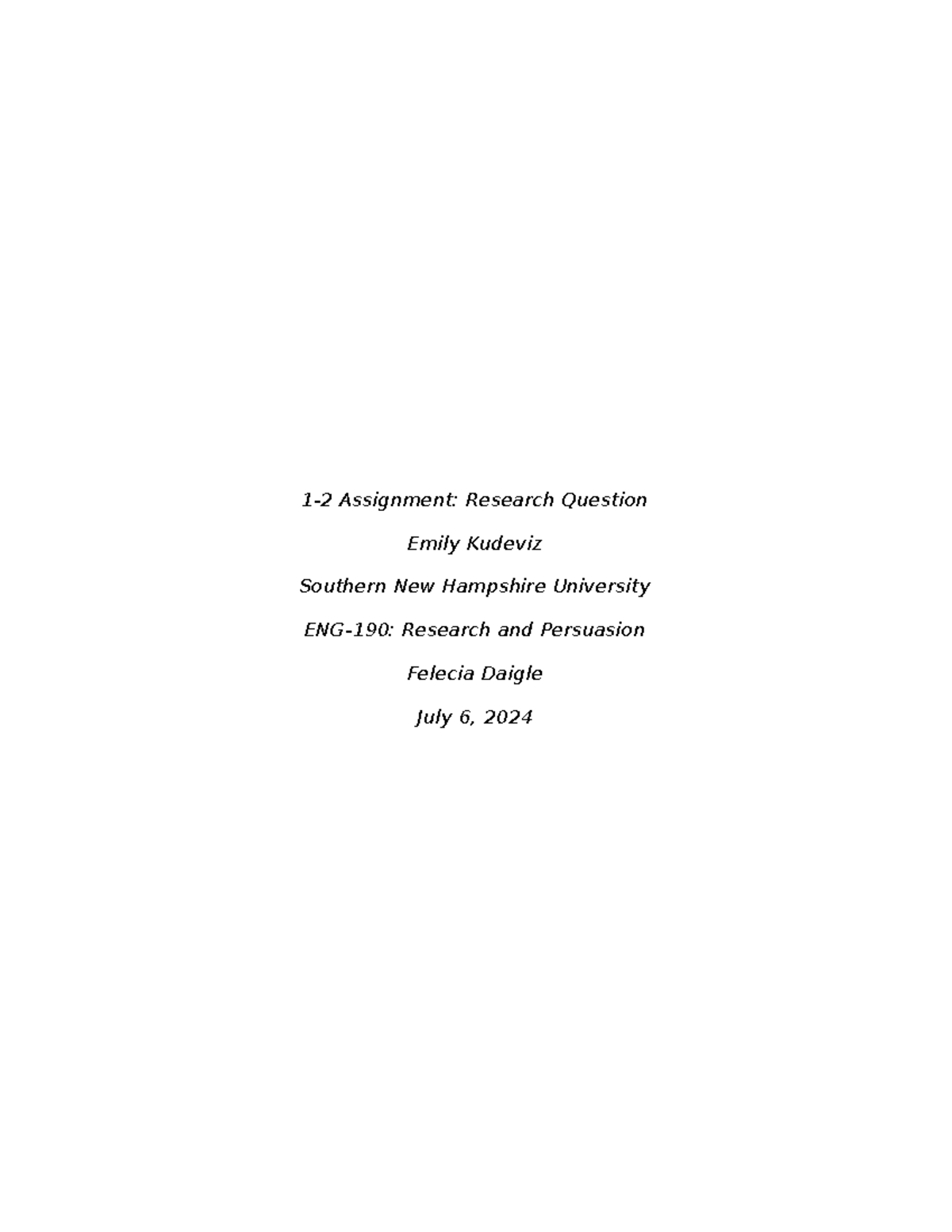 module 2 discussion research assignment - 1-2 Assignment: Research ...