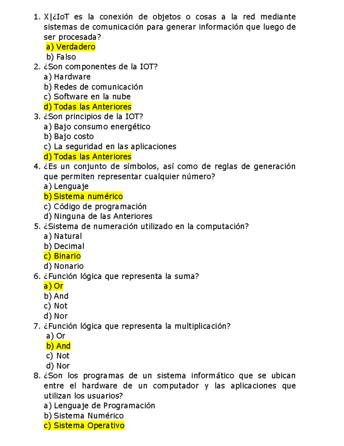 Examen 02 - Introducción a las TICs - X|¿IoT es la conexión de objetos ...