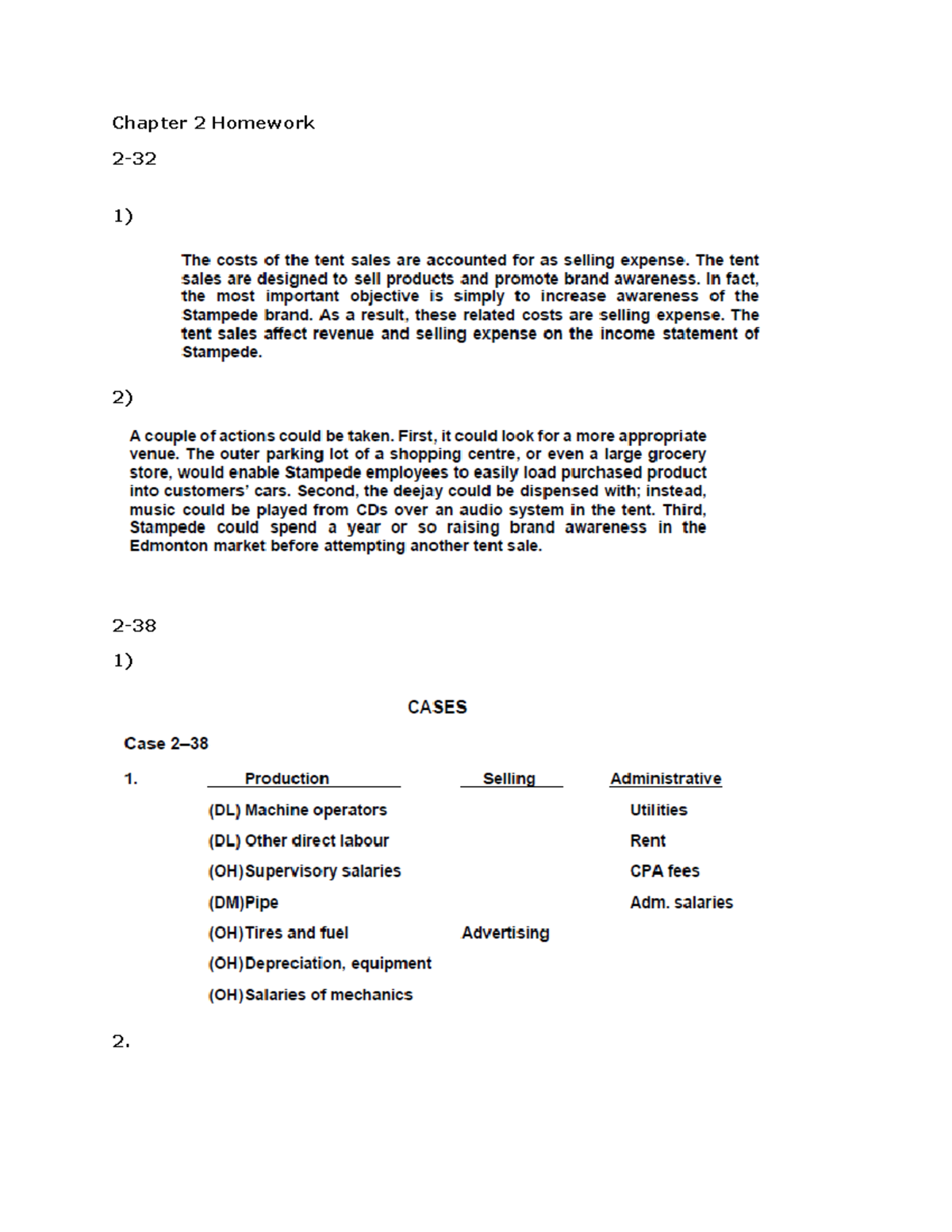 Chapter 2 Homework - ACC 406 - Chapter 2 Homework 2- 2) 2- 1) 2. - Studocu