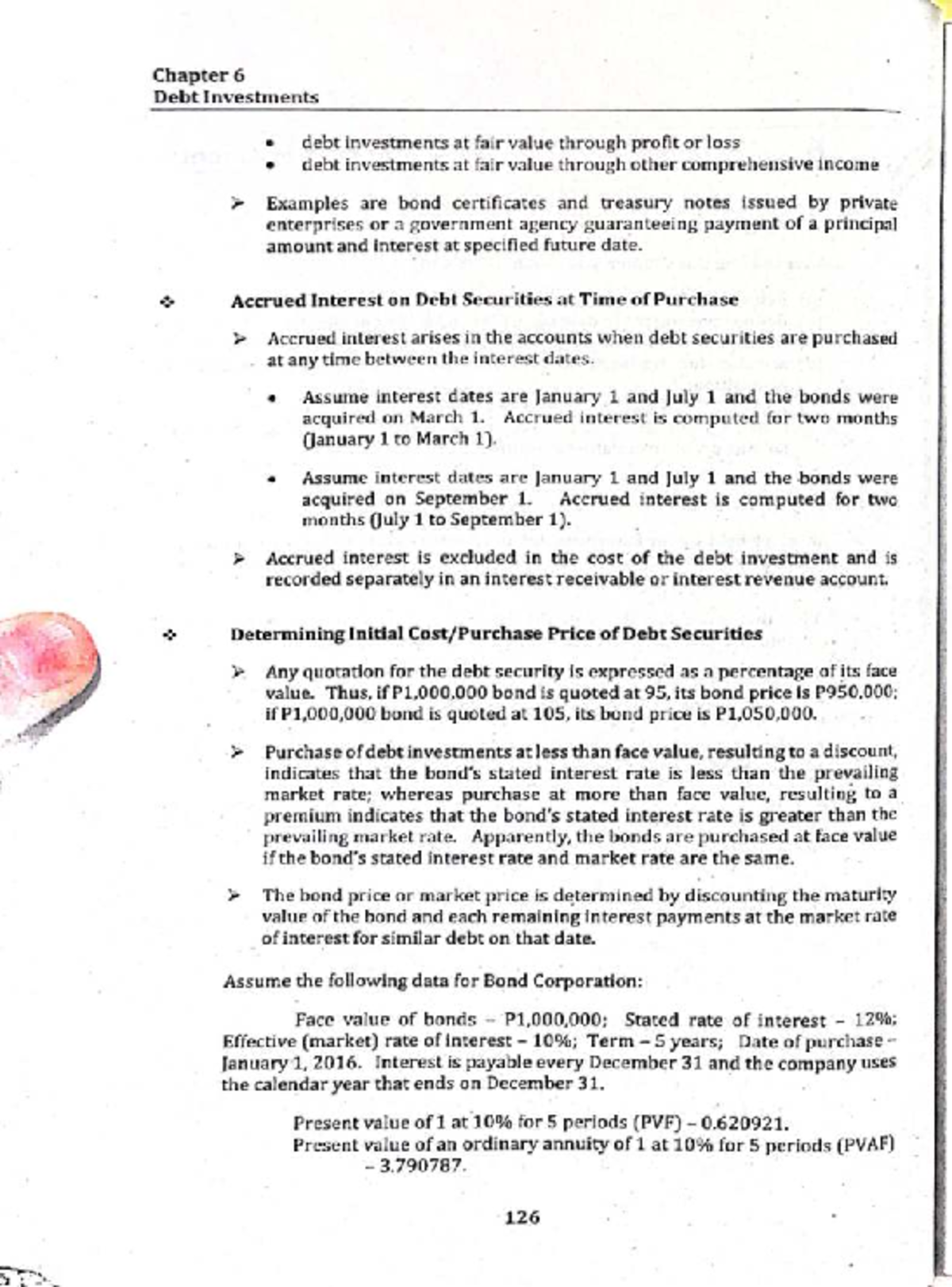 141-313 - Summarize papers in MAS - Chapter 6 Debt Investments debt ...