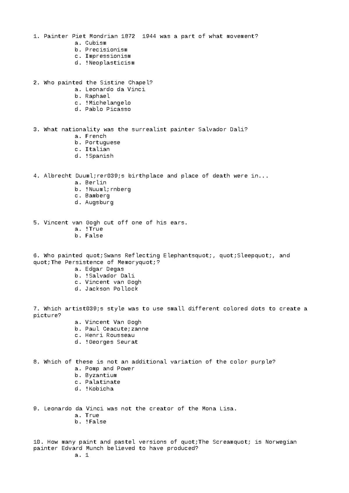 MPU-Week-9 - Cheat sheet - Painter Piet Mondrian 1872 1944 was a part ...