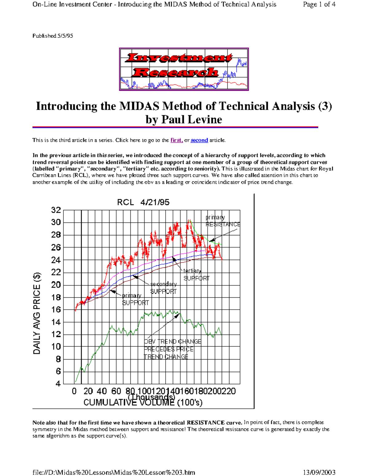 Lesson-3 - wolfe-waves lessons - Published 5/5/ Introducing the MIDAS ...