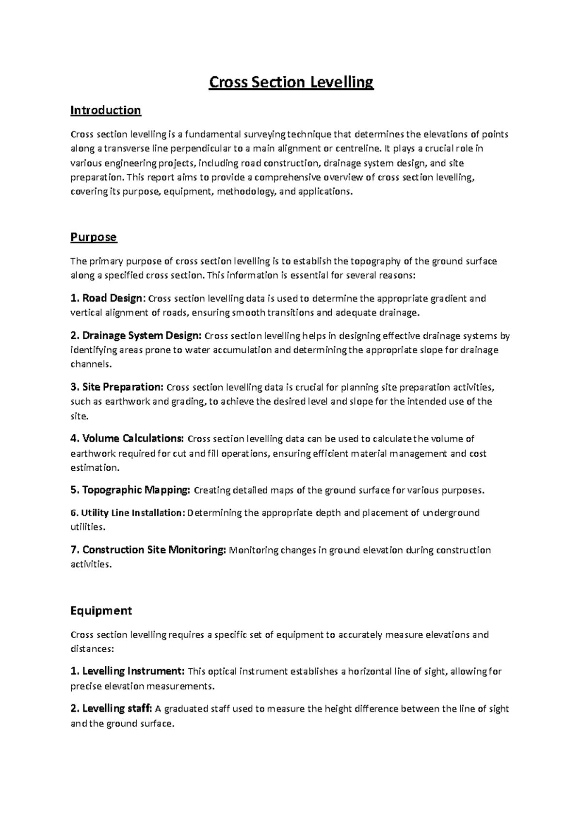 Cross Section Levelling Sugam - Cross Section Levelling Introduction ...