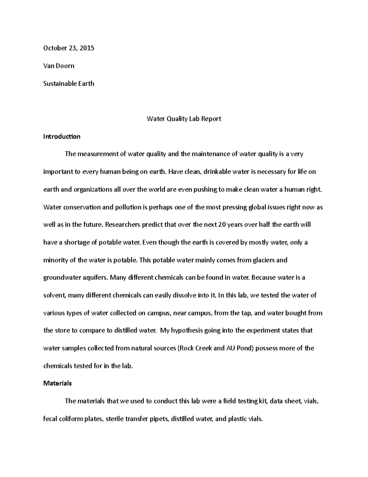 Sustainable Earth Water Quality Lab Report Have Clean Drinkable sustainable-earth-water-quality-lab-report-have-clean-drinkable