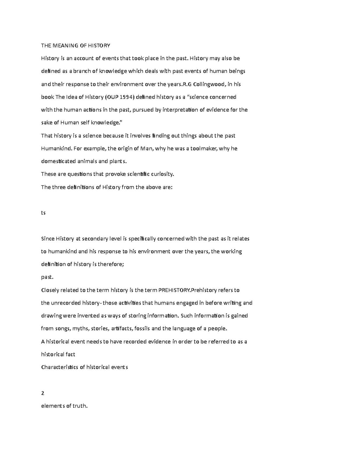 27 - notes for World Civilizations II - THE MEANING OF HISTORY History ...