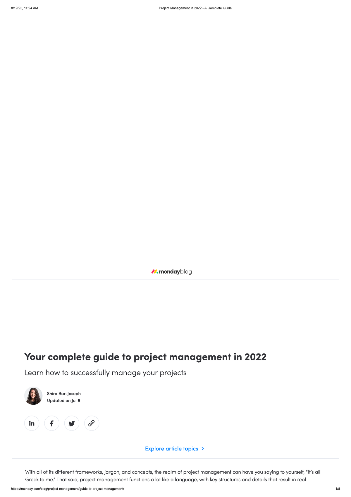 Project Management in 2022 - A Complete Guide - Your complete guide to ...