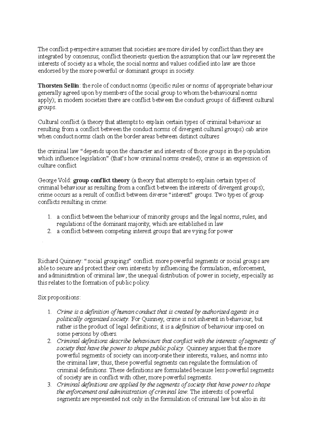 Chapter 11. Conflict Theories - The conflict perspective assumes that ...