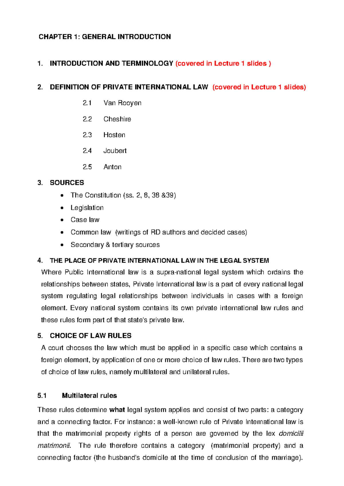 Chapter ONE Summary PDF - CHAPTER 1: GENERAL INTRODUCTION 1 ...