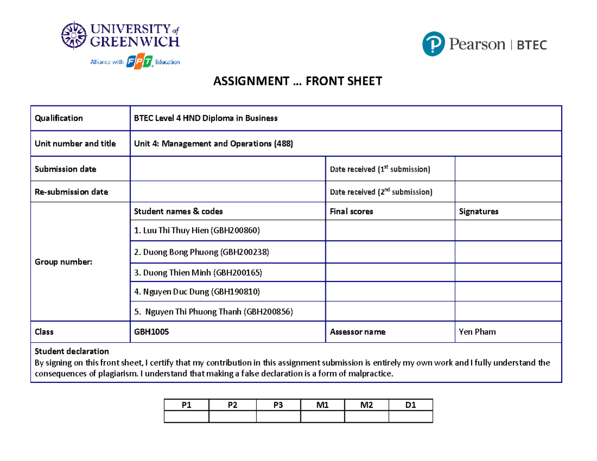 Unit4 488 Assignment-1-frontsheet-group - ASSIGNMENT ... FRONT SHEET ... Unit4 488 Assignment-1-frontsheet-group - ASSIGNMENT ... FRONT SHEET ...