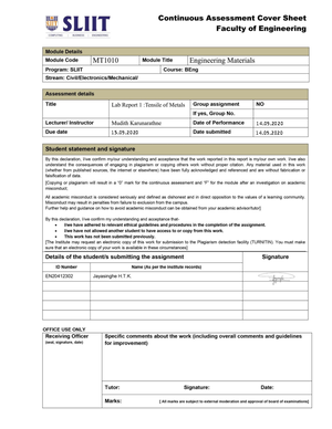 Examination of steel microstructure Lab Report - Examination Of Steel ...