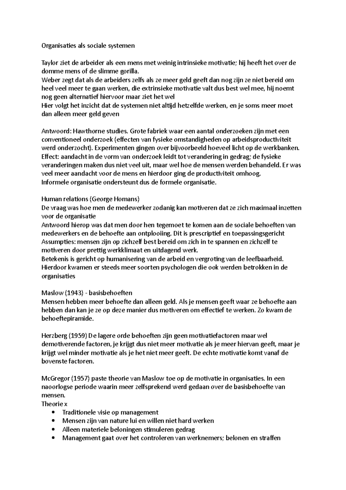 Hoorcollege 2 Alle Aantekeningen 2021 Organisaties Als Sociale
