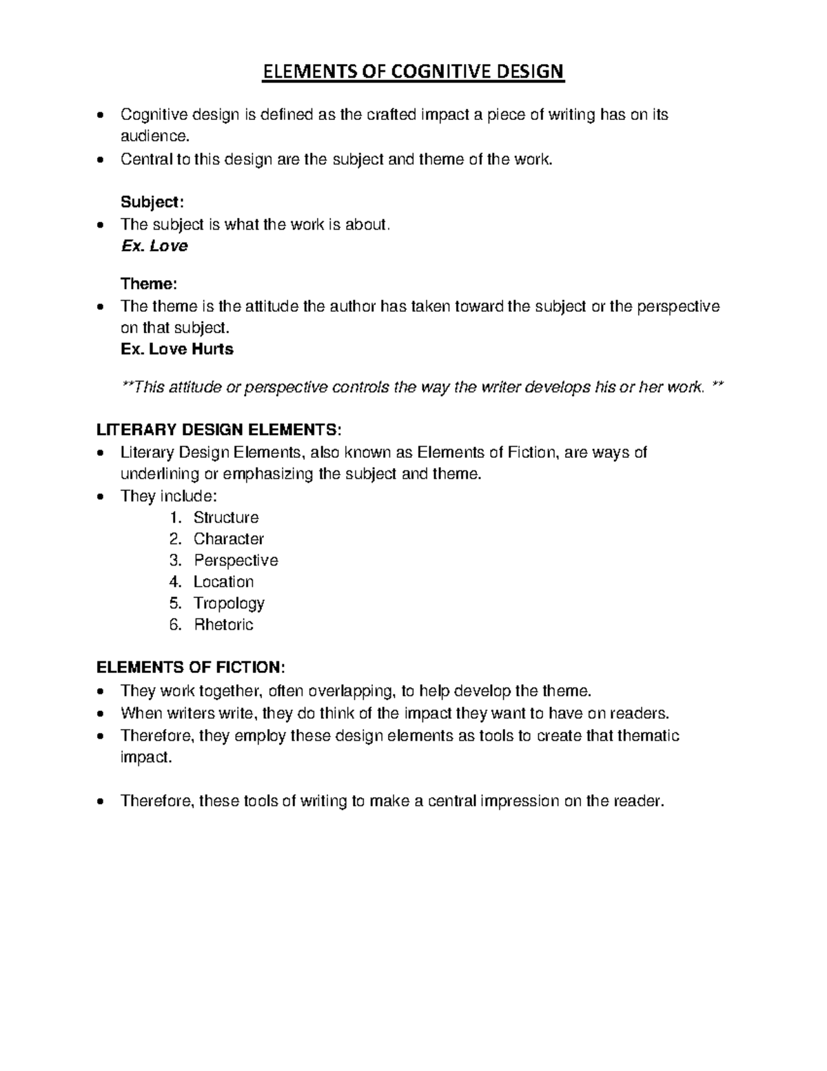 ECD Review - Part #1 (Student Guide) - ELEMENTS OF COGNITIVE DESIGN ...