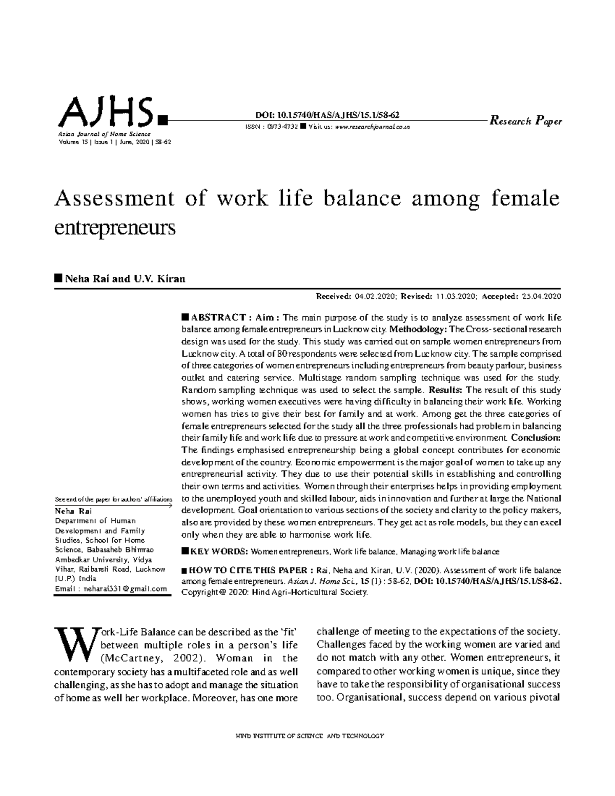 Worklife Balance 1 - This is the sample of article which can help ...