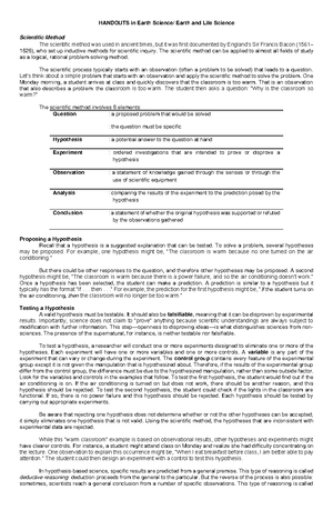 earth science review - GEOLOGIC HISTORY OF A REGION refers to the ...