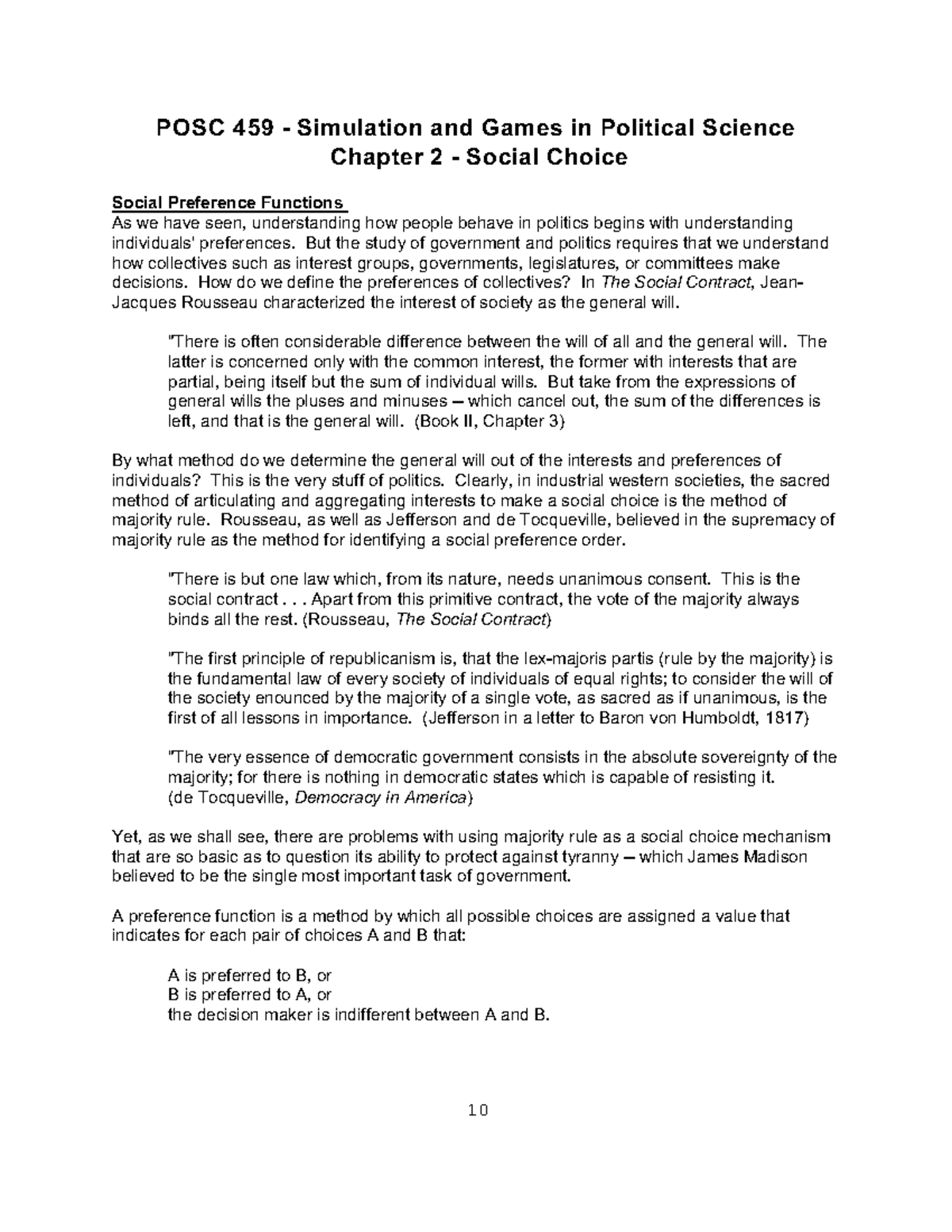 Ch2 - Lecture notes 3 - POSC 459 - Simulation and Games in Political ...