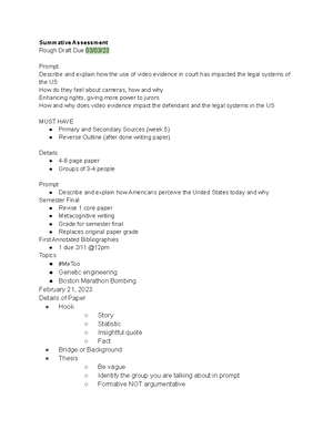 Unit 2 Summative Assessment - Minett 1 Hope Minett ENG 102 Instructor ...