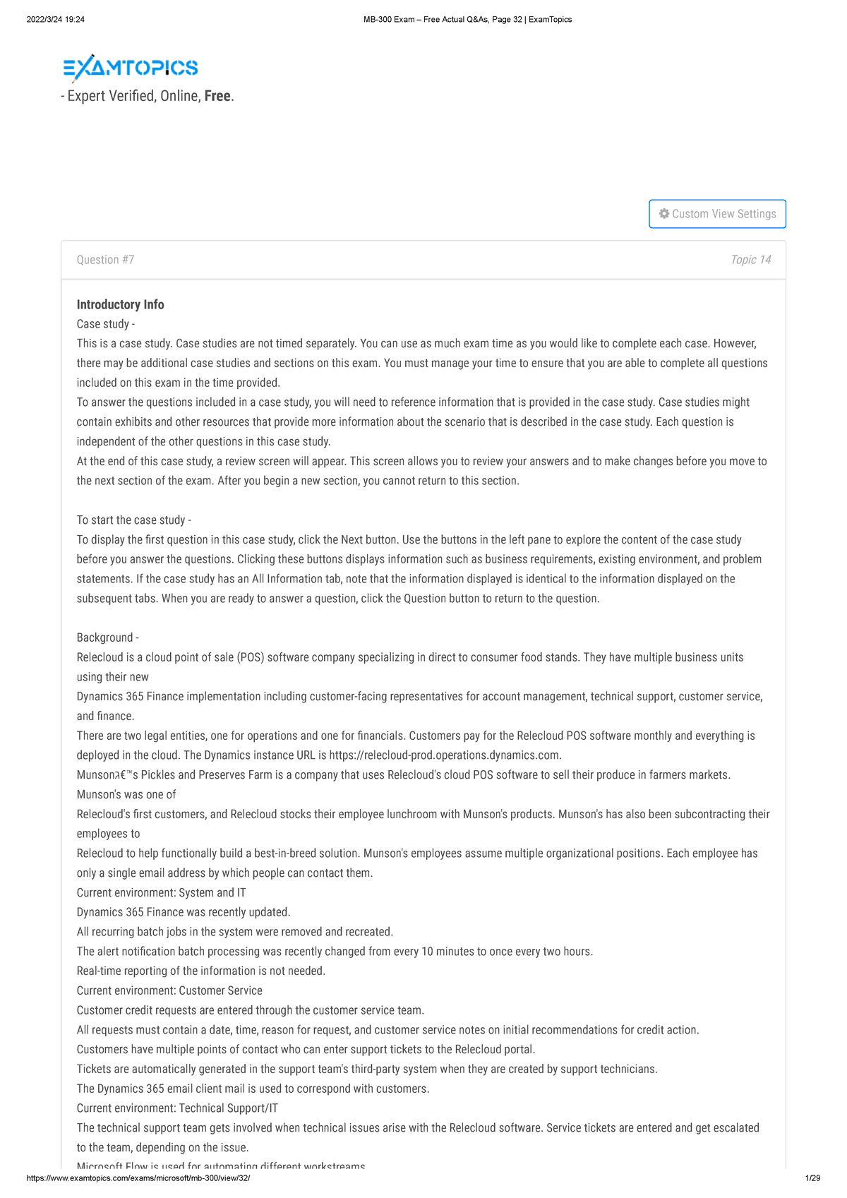 32Database Systems - Expert Veried, Online, Free. Custom View Settings ...