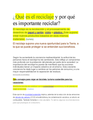 Qué es el reciclaje y por qué es importante reciclar - ¿Qué es el reciclaje y por qué es ...