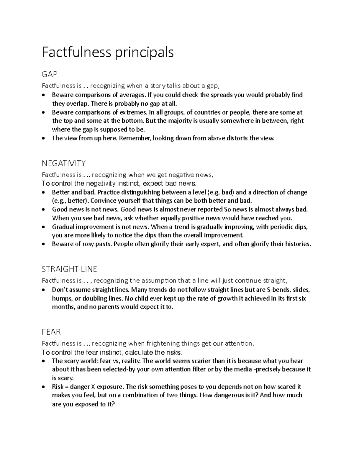 Factfulness principals - Factfulness principals GAP Fac$ulness is ...