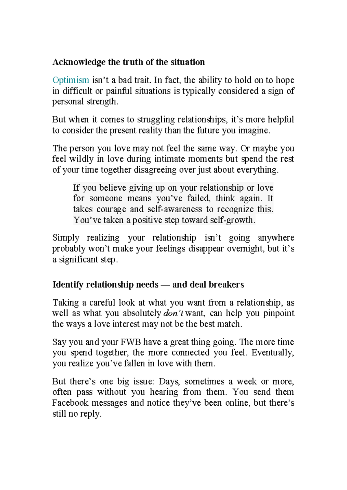 Acknowledge the truth of the situation - Acknowledge the truth of the ...