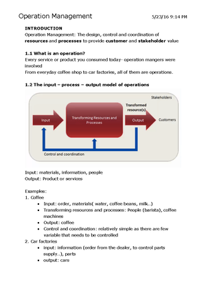 Operations Management 4Vs Analysis - 1. Background The current ...