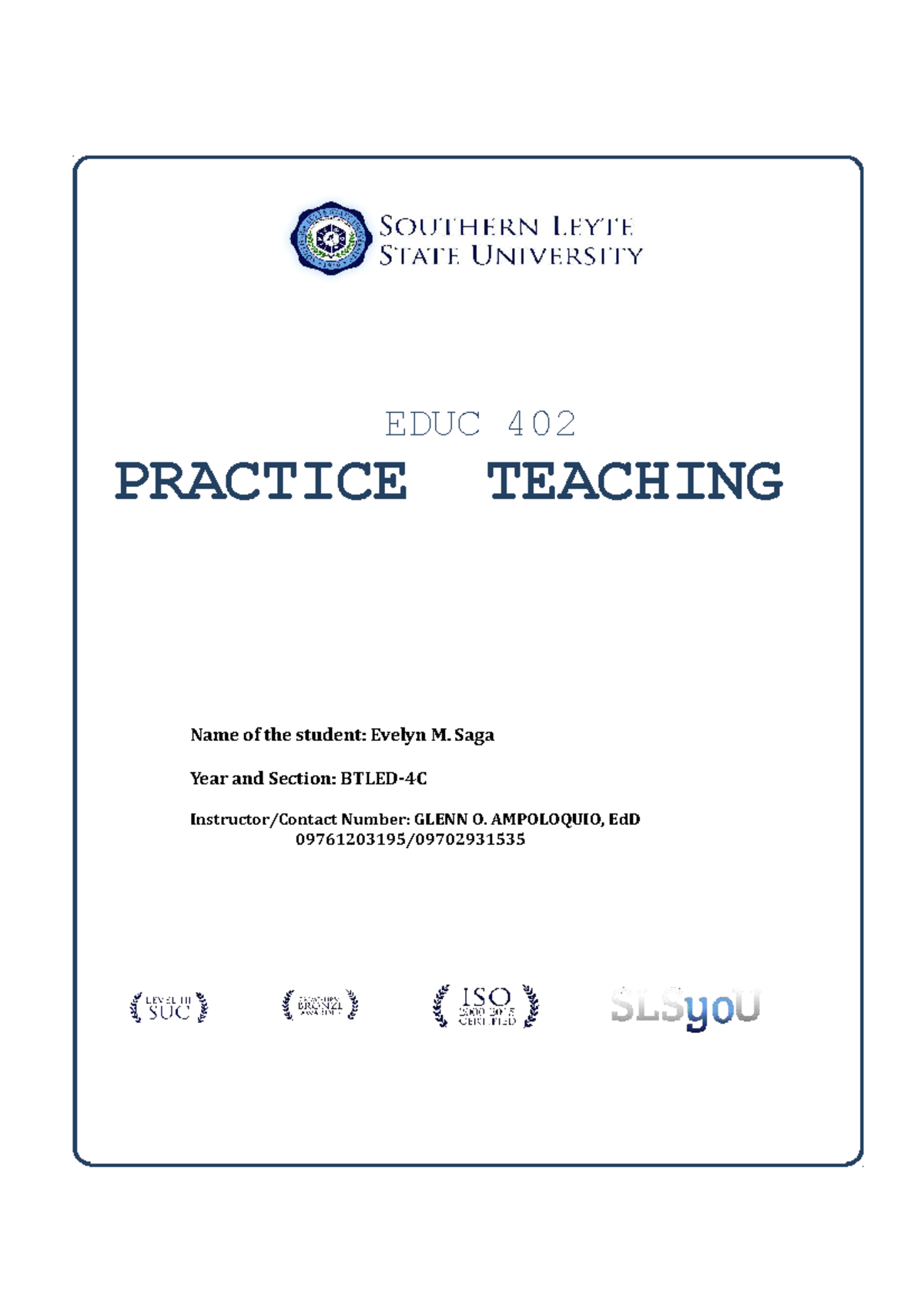 LEARNING TASK 11- Constructing Various Assessment Tools - EDUC 402 ...