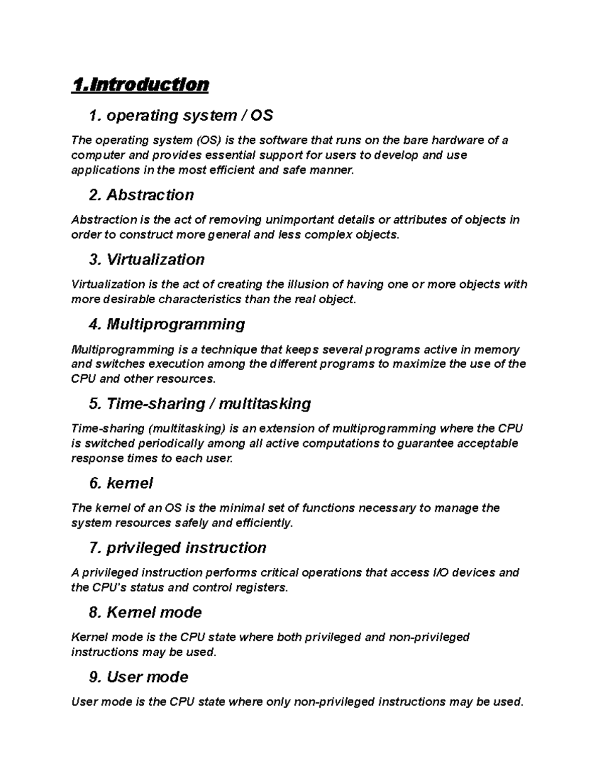 C191 Vocabulary Zy Book - 1 1. operating system / OS The operating system (OS) is the software ...