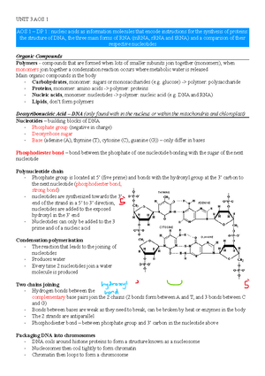 VCE Biology Units 3/4 Study Design Checklist 2022-2026 - Studocu