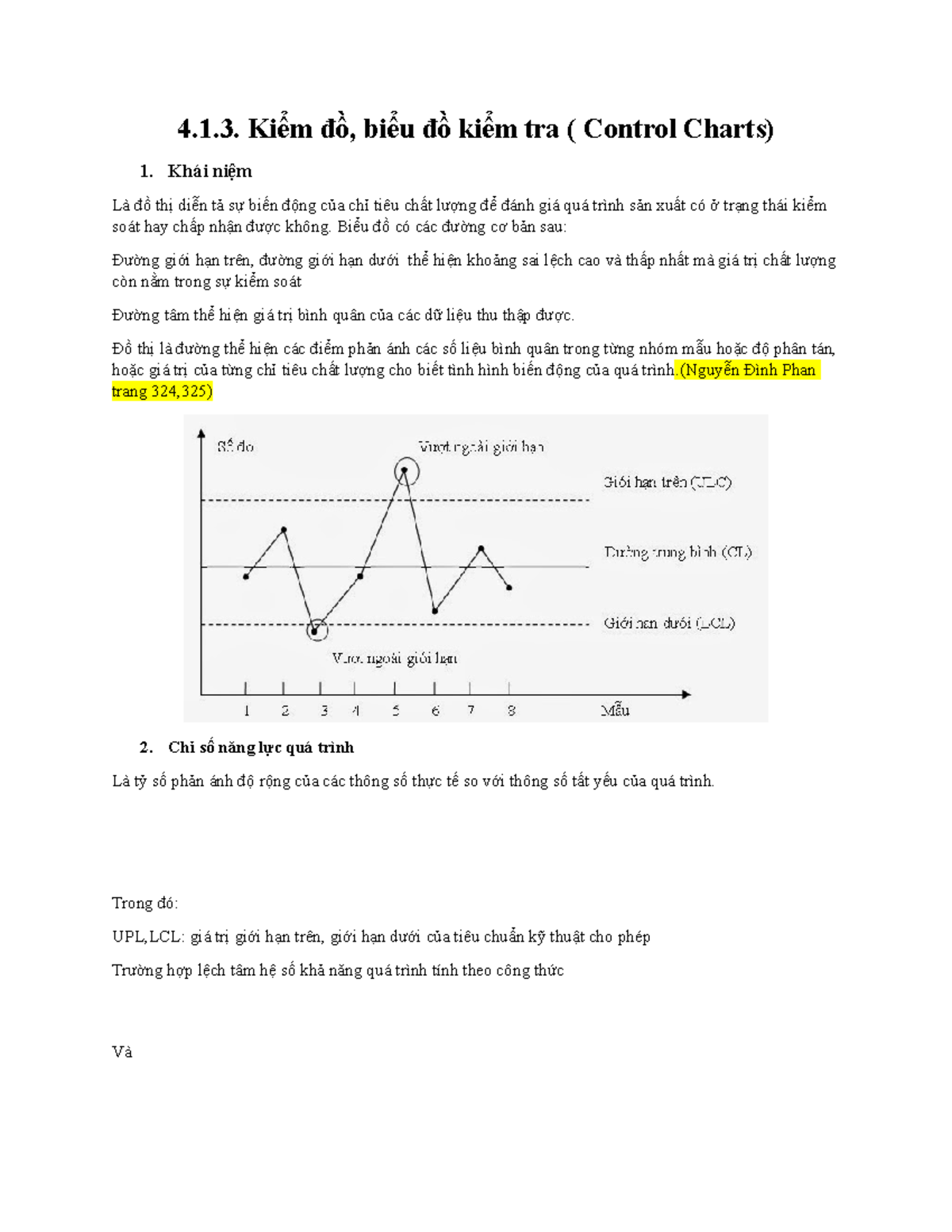 muc bon cham ba - 4.1. Kiểm đồ, biểu đồ kiểm tra ( Control Charts) Khái ...