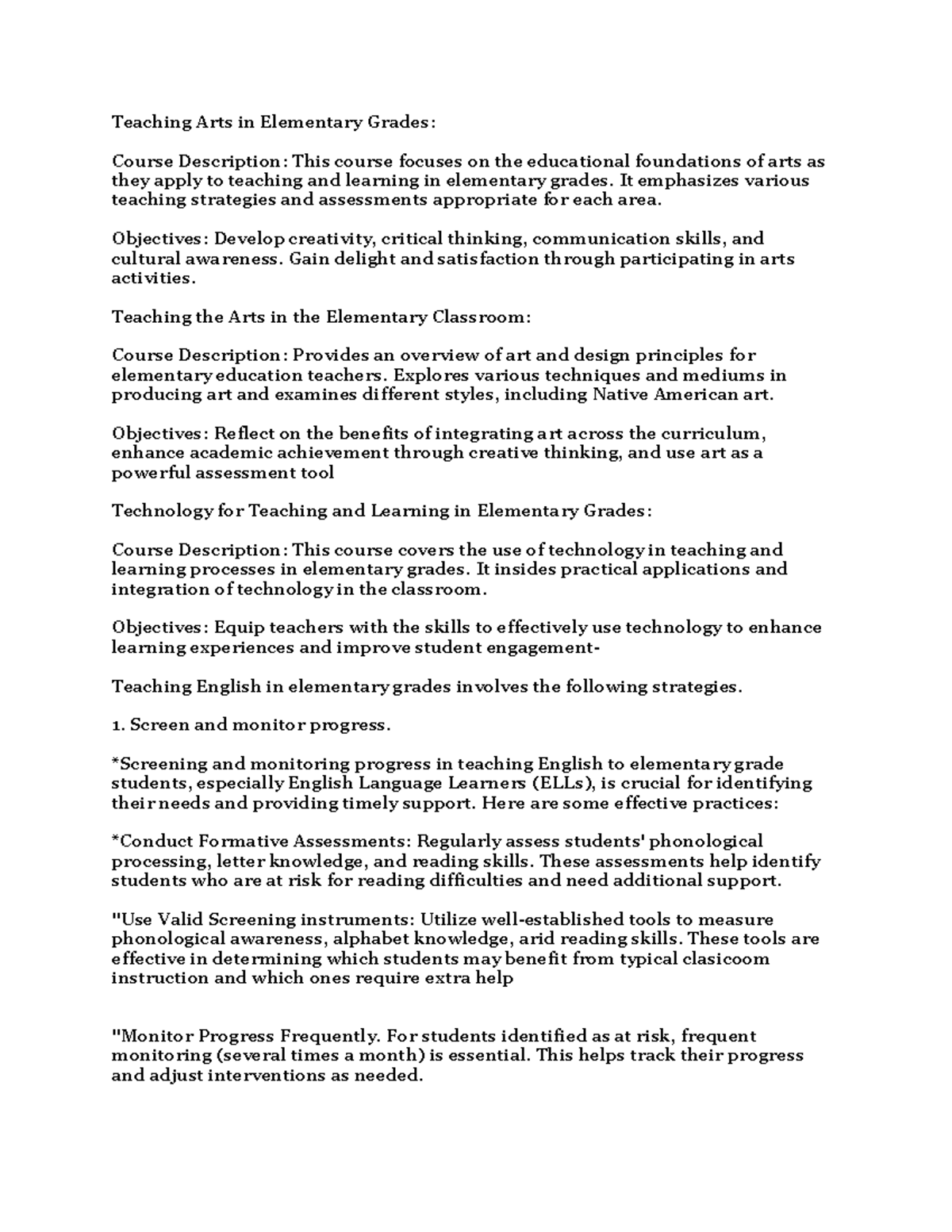 Written Report IN SCE Group 5 - Teaching Arts in Elementary Grades ...