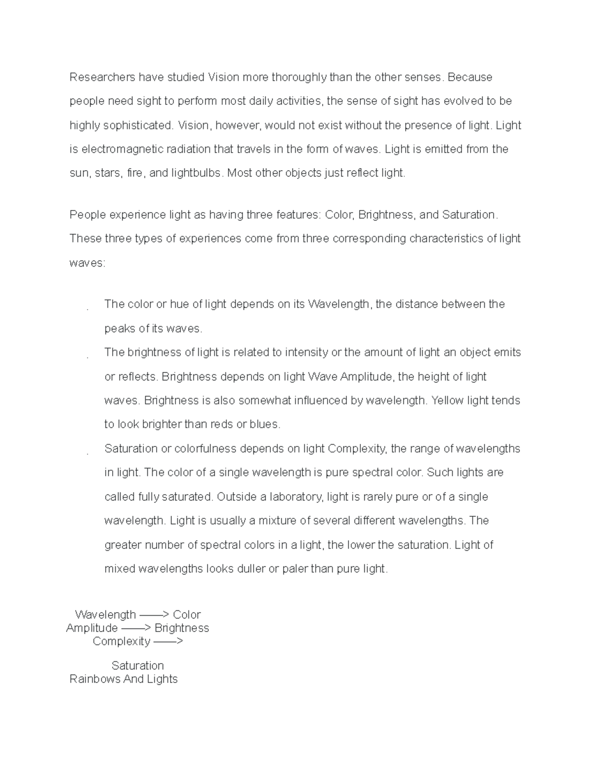 Vision - Lecture notes. hopefully it helps anyone who needs them ...