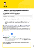 COMM1170 - UNSW Sydney - Organisational Resources - Studocu