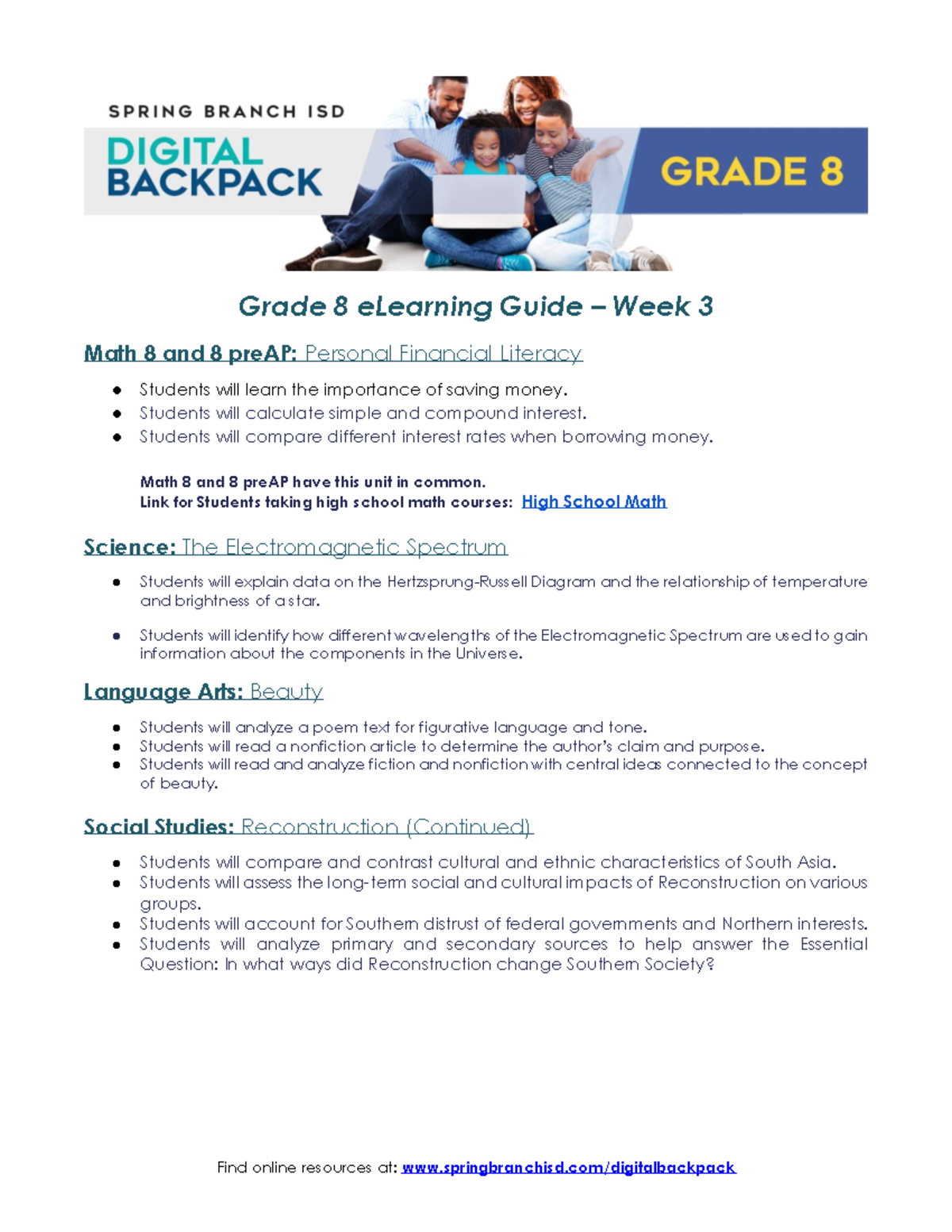 Middle 8 Week3 - Carms - Find online resources at: springbranchisd ...
