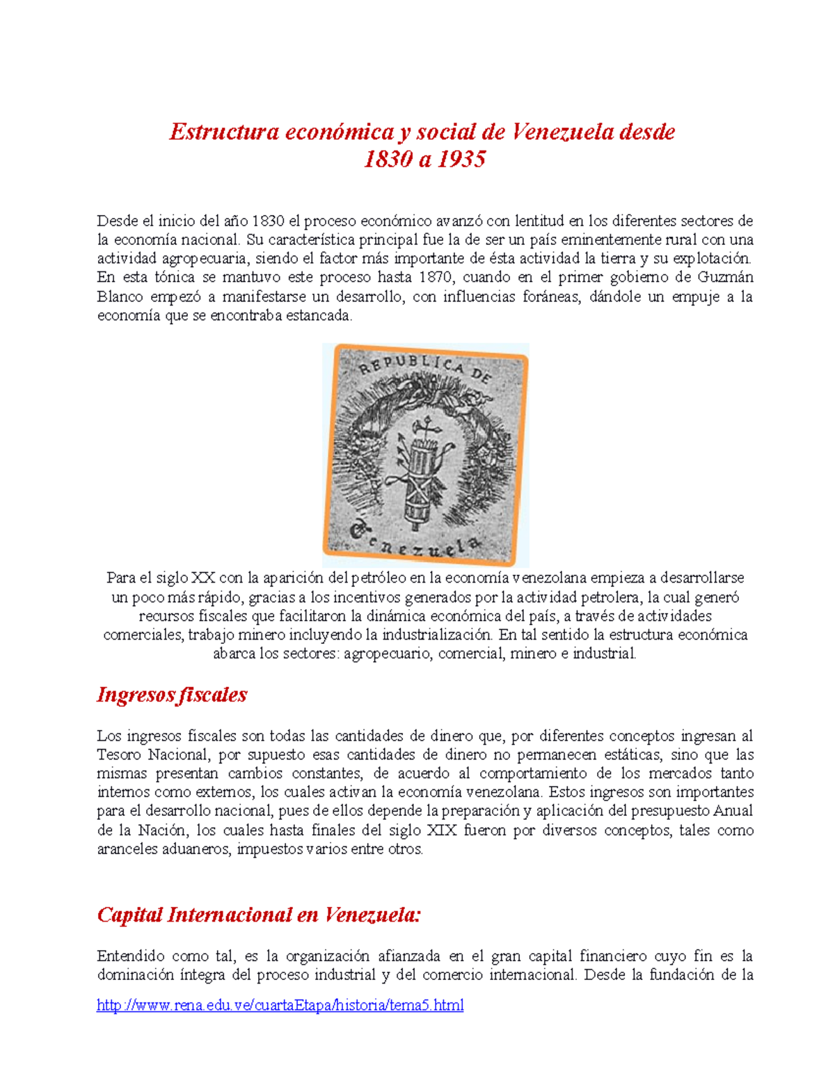 Estructura economica y social de Venezuela desde - Su característica ...