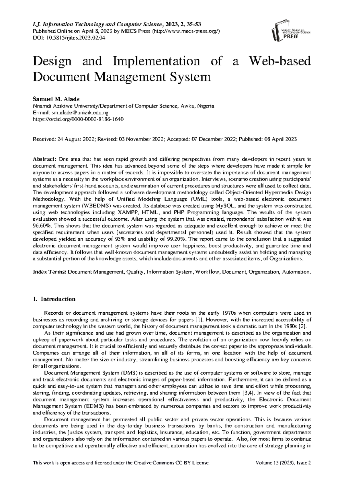 Design And Implementation Of Eprojecthub I Information Technology