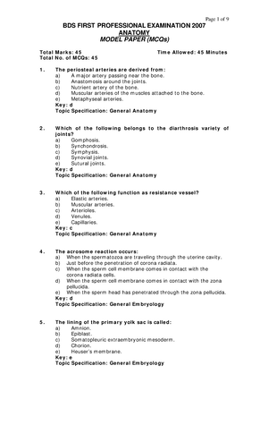 UL-80 MCQs - Upper Limb MCQ - Basic and Applied Human Anatomy and ...
