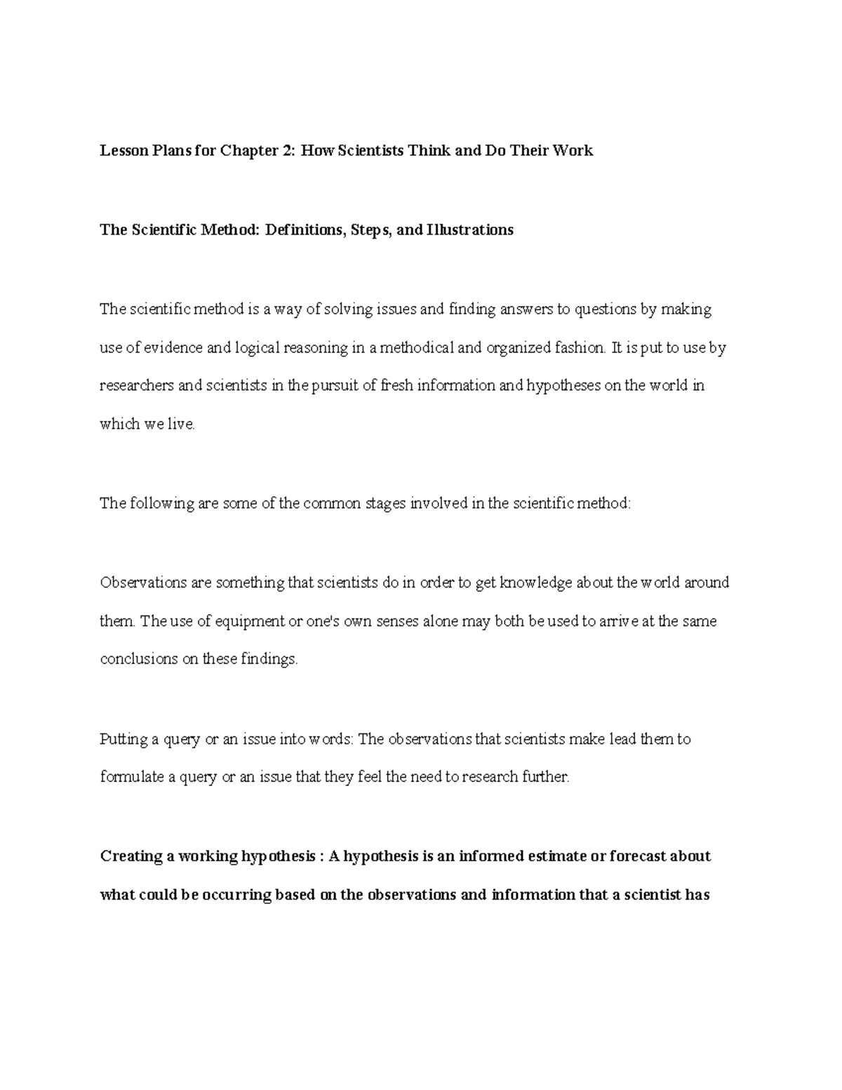 LN7 Astronomy - NOTES - Lesson Plans for Chapter 2: How Scientists ...