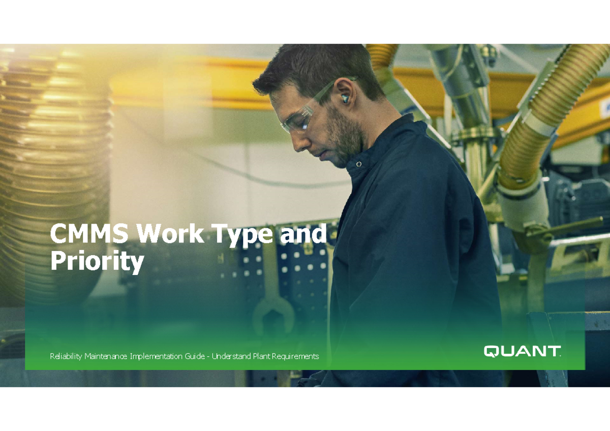 CMMS Work type and priorities - CMMS Work Type andPriority Reliability ...
