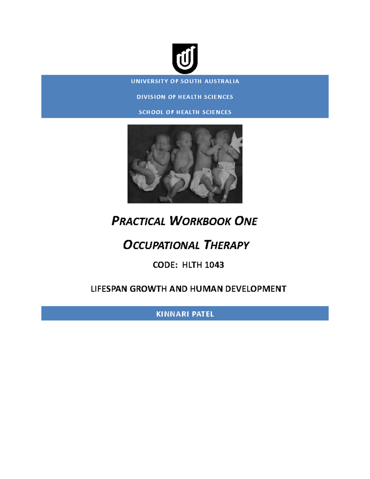 OT - Workbook 1 Answers - UNIVERSITY OF SOUTH AUSTRALIA DIVISION OF ...