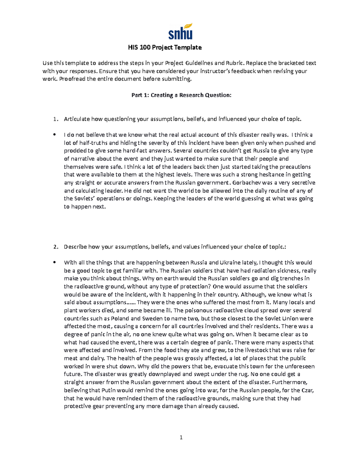 History term paper Soloman - HIS 100 Project Template Use this template ...