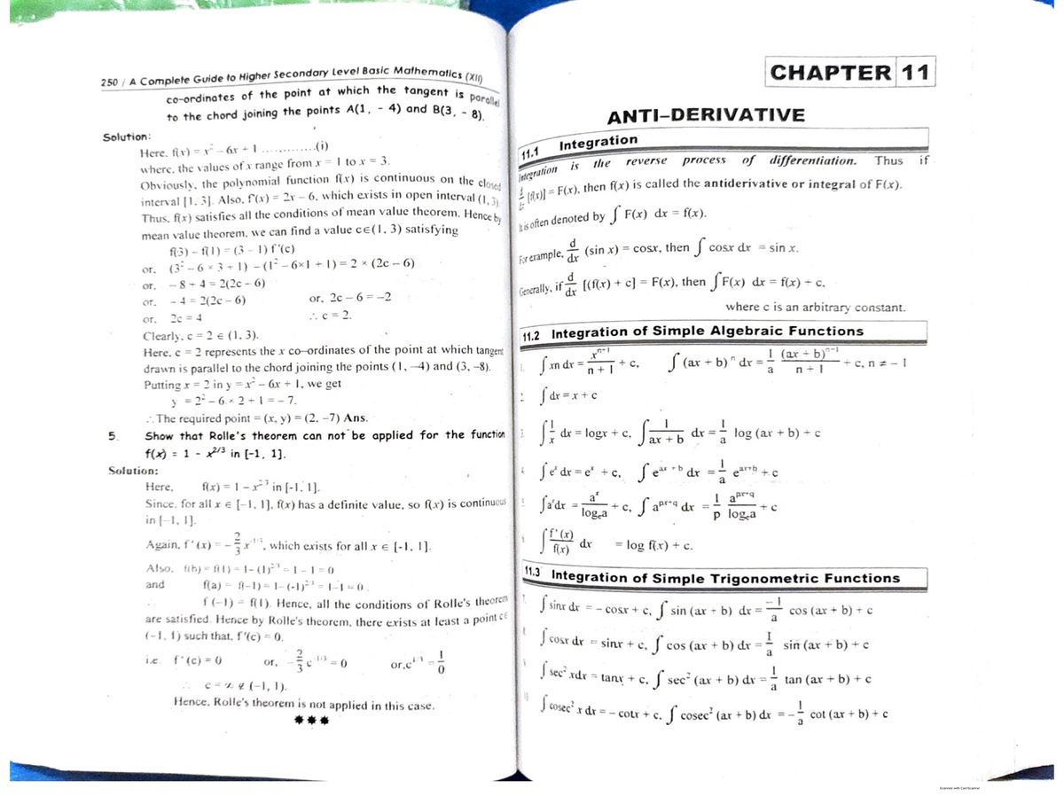 Antiderivative XII - Mathematics - Studocu