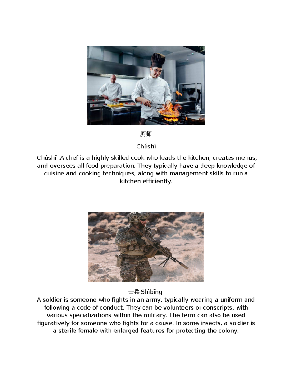 JR Forlang - 厨师 Chúshī Chúshī :A chef is a highly skilled cook who ...