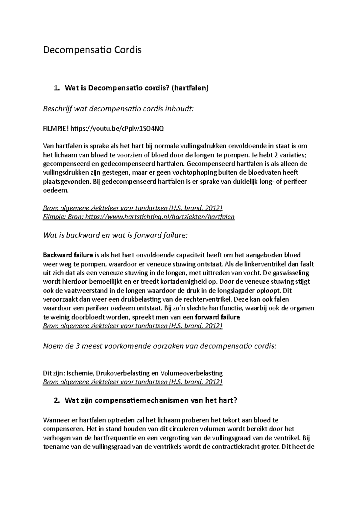 Decompensatio Cordis MTI - Wat is Decompensatio cordis? (hartfalen ...