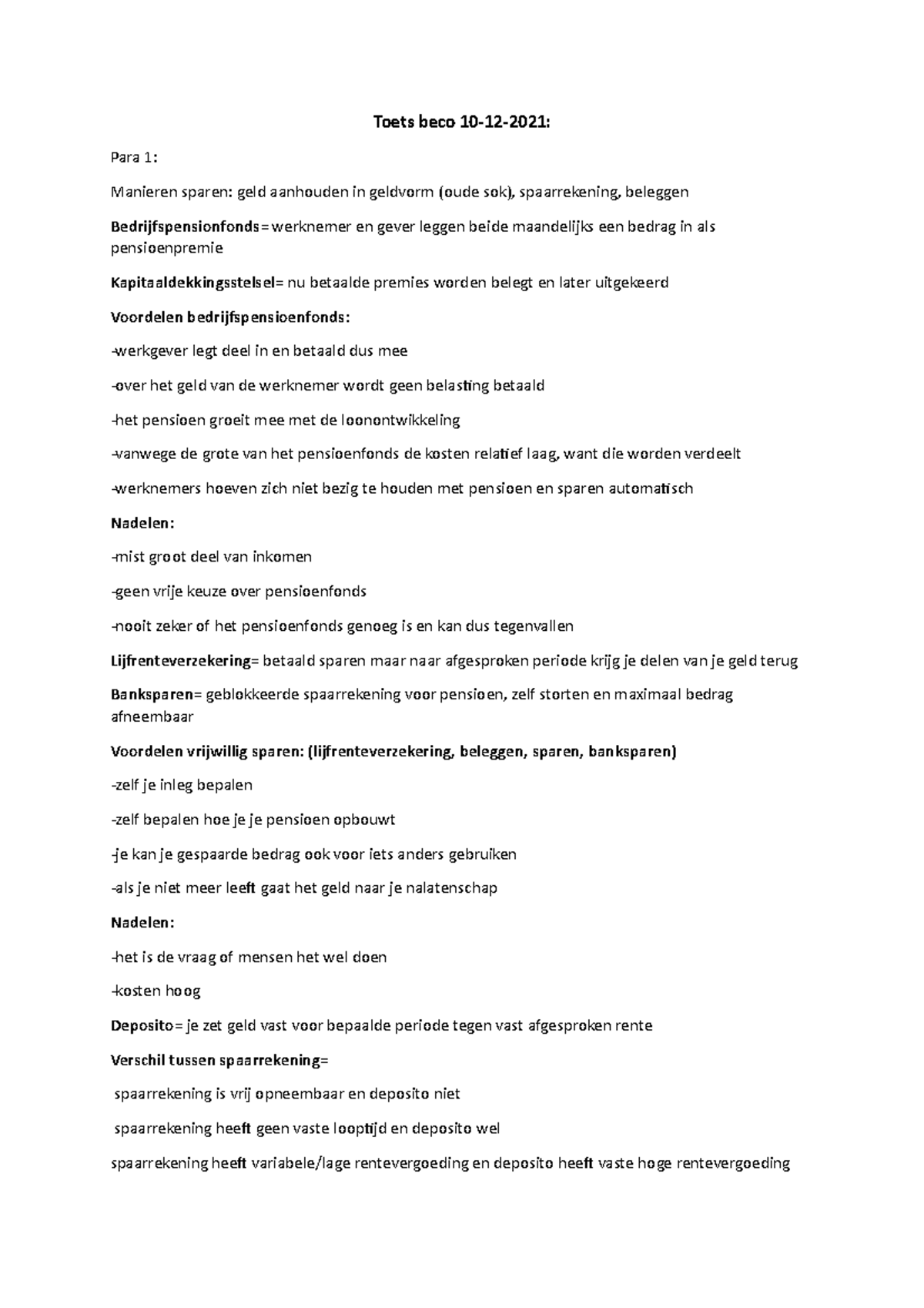 Beco H7 4vwosamenvating voor de mensen jaaja geniet ervan aub - Toets beco 10-12-2021: Para 1 ...