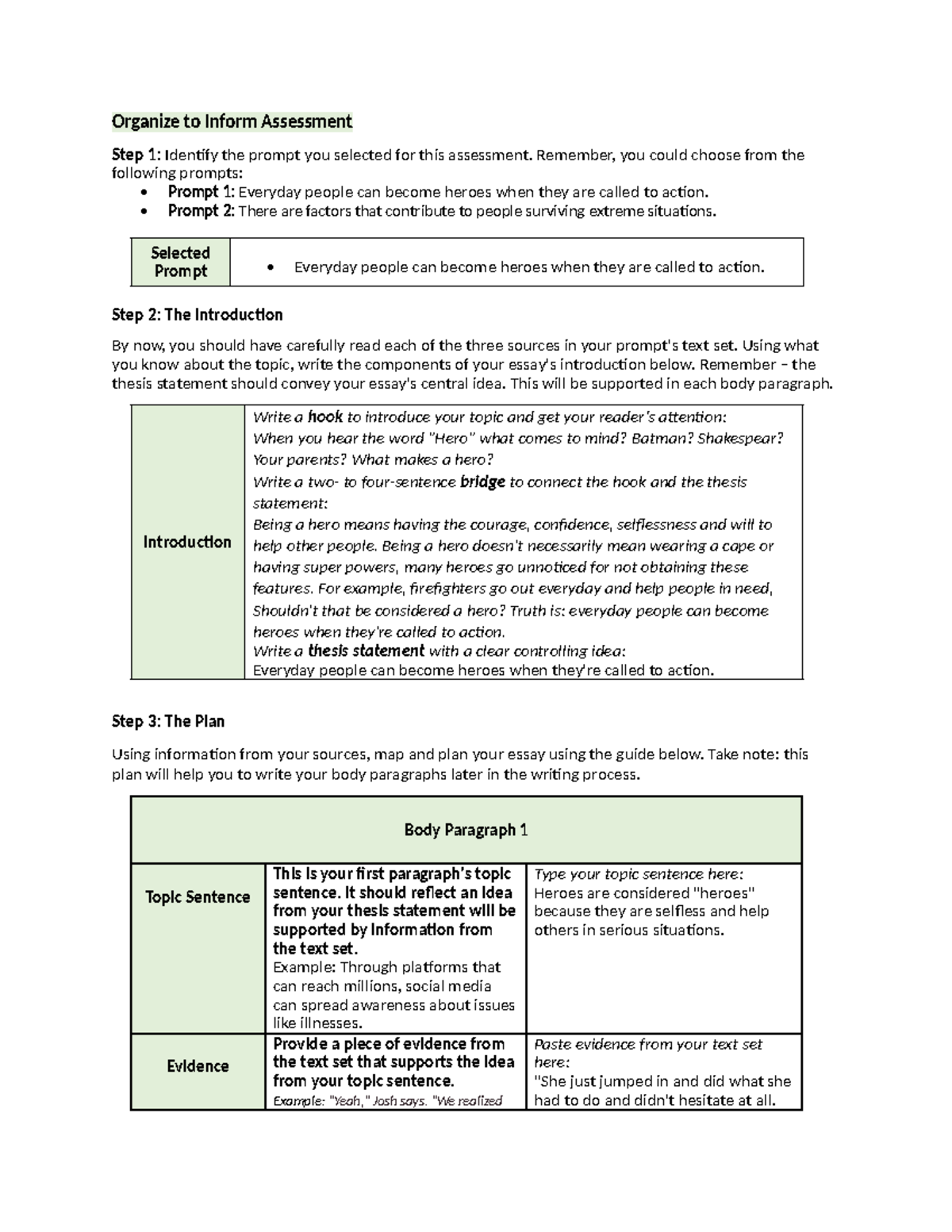 Organize to inform assessment Finished - Organize to Inform Assessment ...