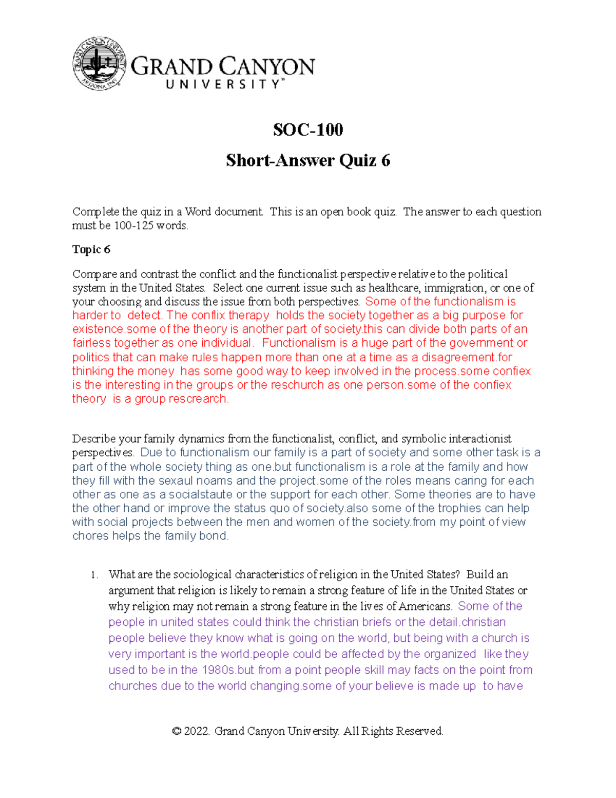 Soc 6 1 - notes from soc100 week 6 ms l - SOC- Short-Answer Quiz 6 ...