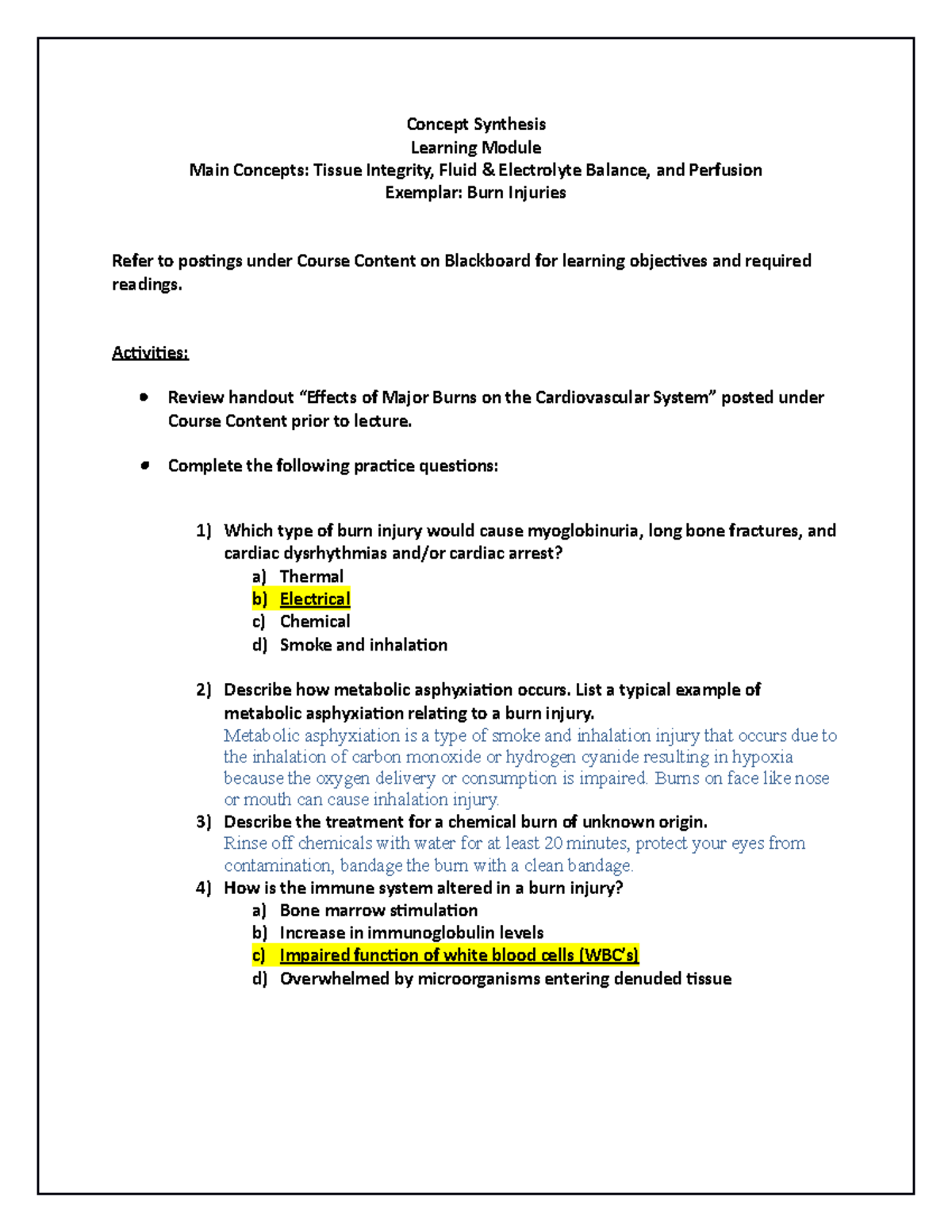 Burn Injury - Nursing stuff veyr important - Concept Synthesis Learning ...