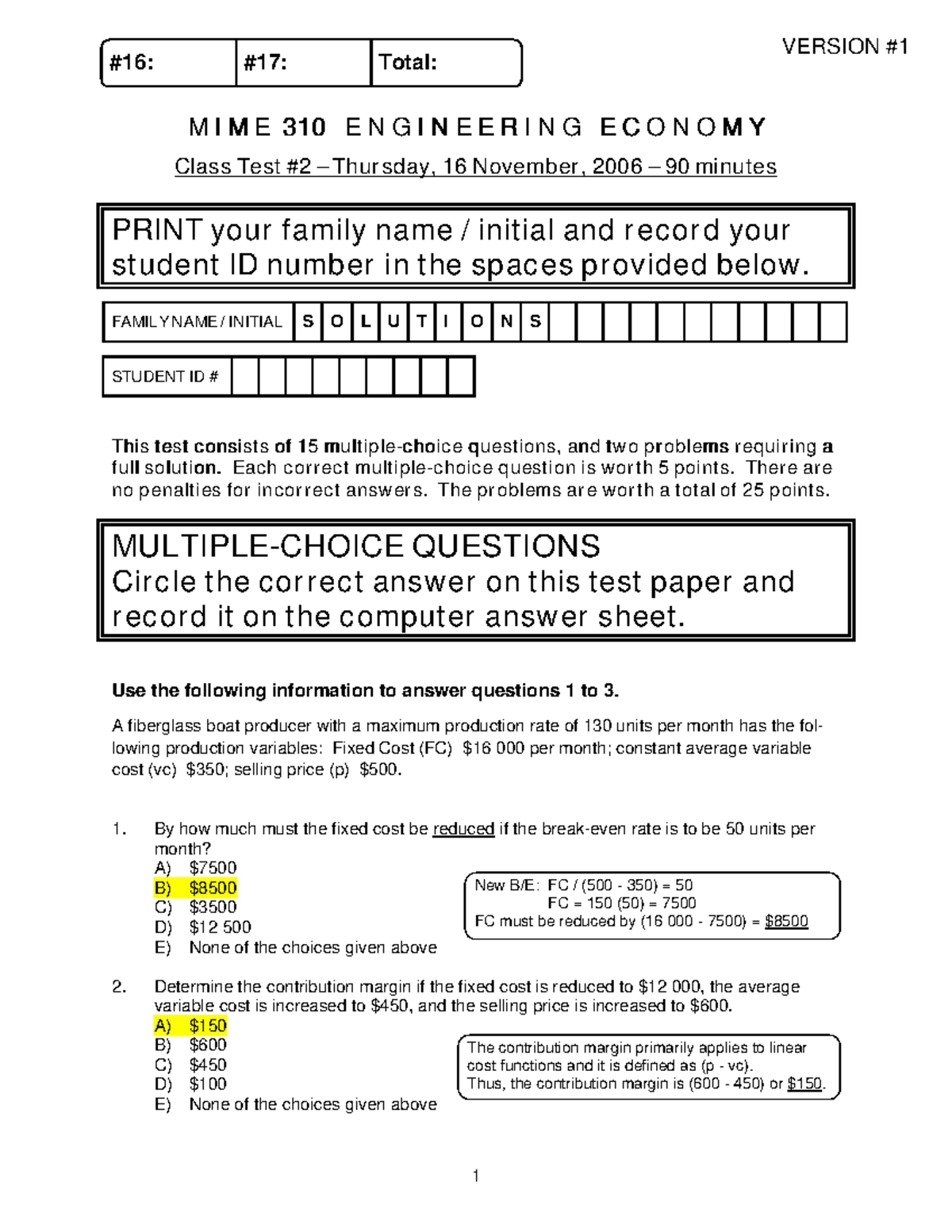 Mid summer 2009 - M I M E 310M I M E 310 E N G I N E E R I N GE N G I N ...