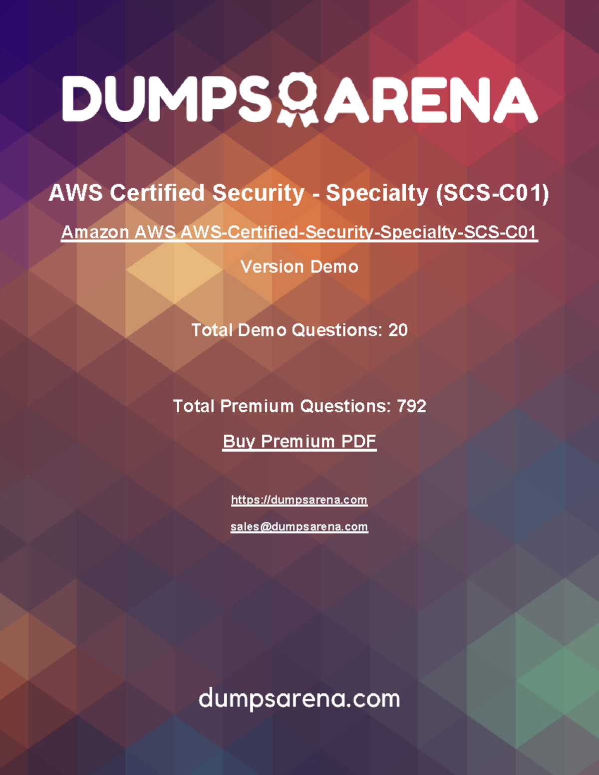 AWS Certified Security Specialty SCS C01 demo - AWS Certified Security ...
